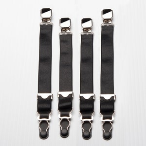 Detachable Suspenders, Set of 4, Stockings Clips, Garter Straps ...