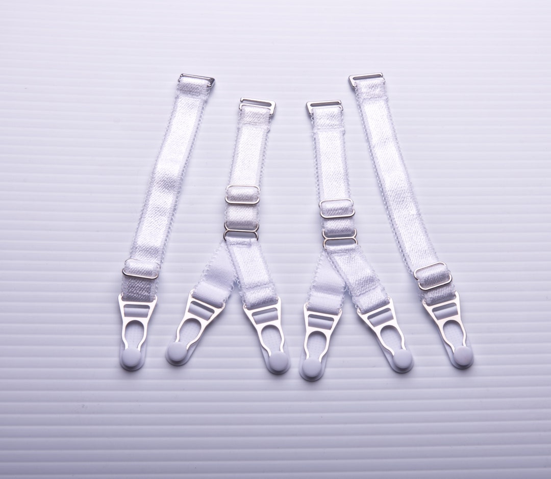 Detachable Suspenders 15 Mm Wide. Garters With Stockings Clips, Satin ...