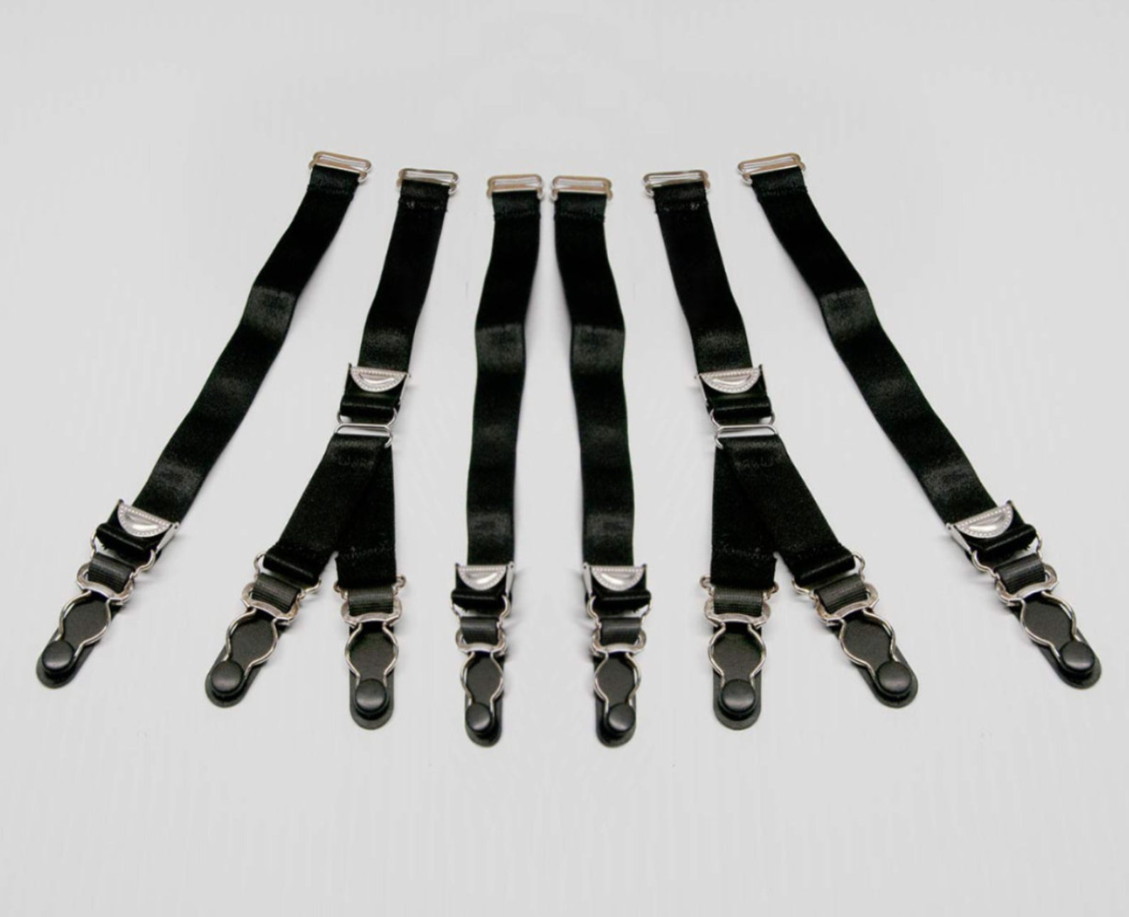 Detachable Satin Garters With Stocking Clips: Adjustable Y & I Shape - Etsy