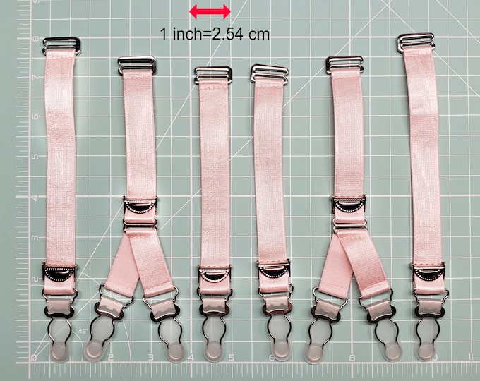 Sturdy Stretch Six Strap Garter Belt W/ Standard Clips - Etsy