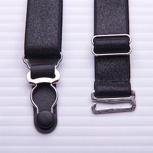 Detachable Stocking Garters: Satin Elastic Suspenders With Metal Clips ...
