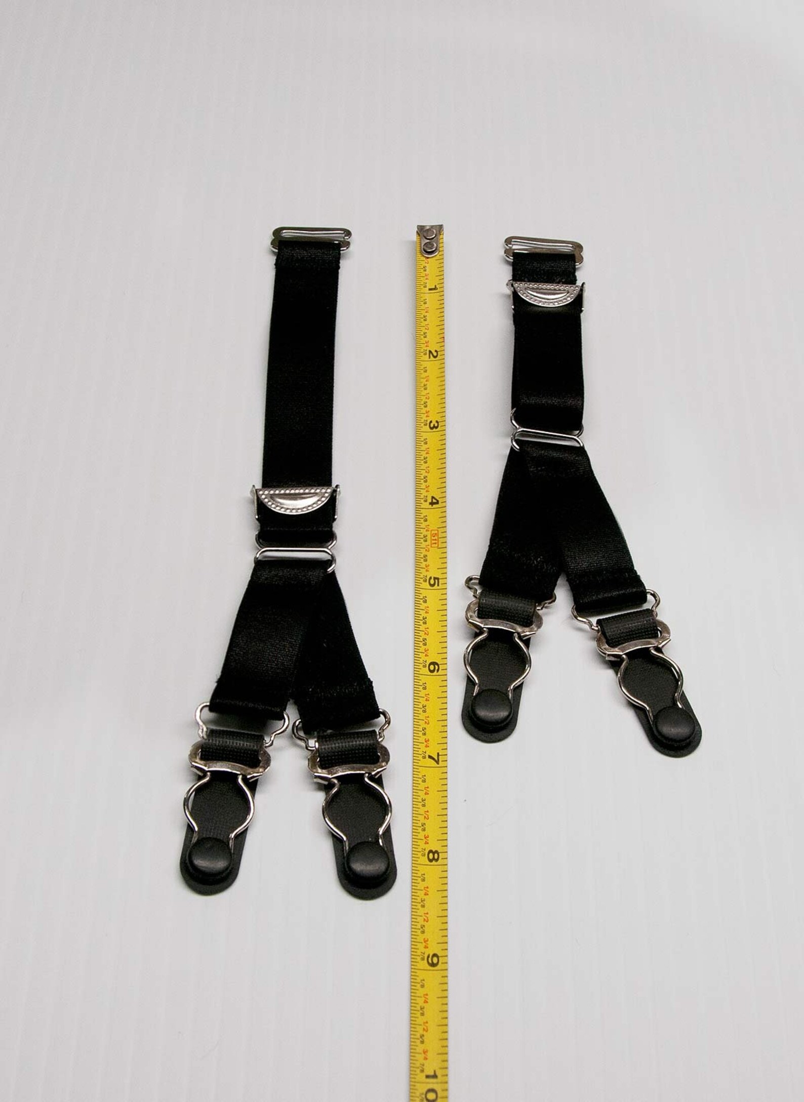 Detachable Satin Garters With Stocking Clips: Adjustable Y & I Shape ...