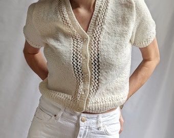 Hand Knitted Top - Etsy