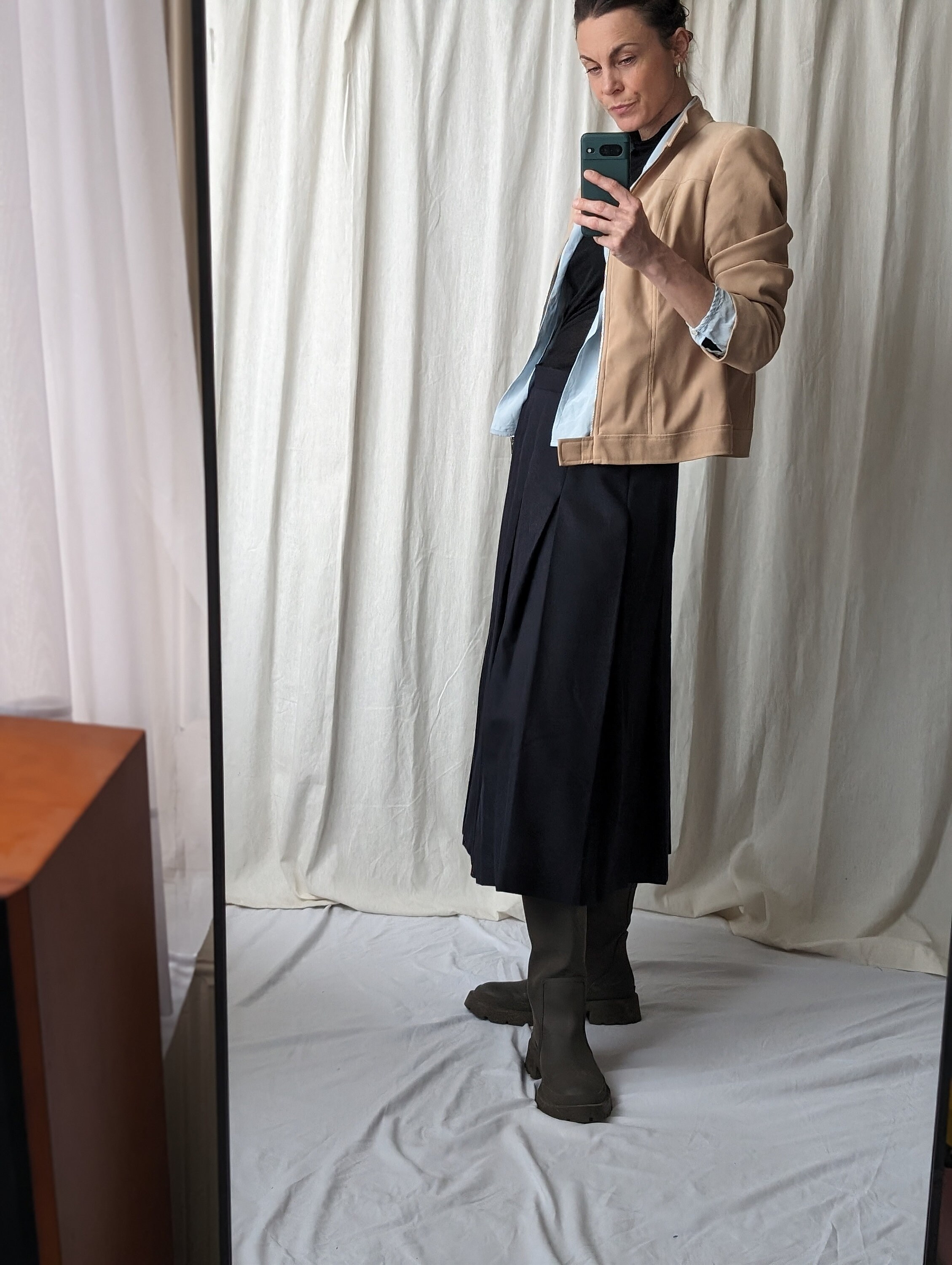 Vintage Tan Cropped Zip Jacket With Collar - Etsy Sweden