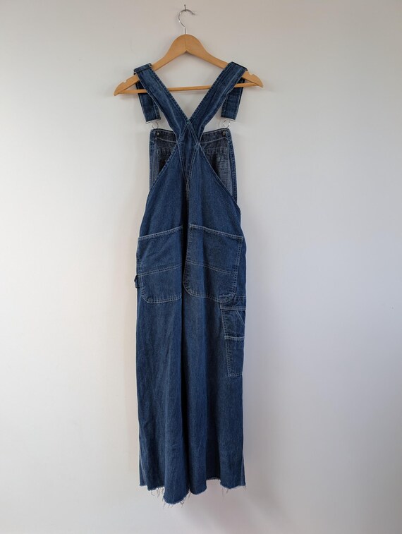 Vintage Denim Overalls – 90s Carpenter Faded Blue Ove… - Gem