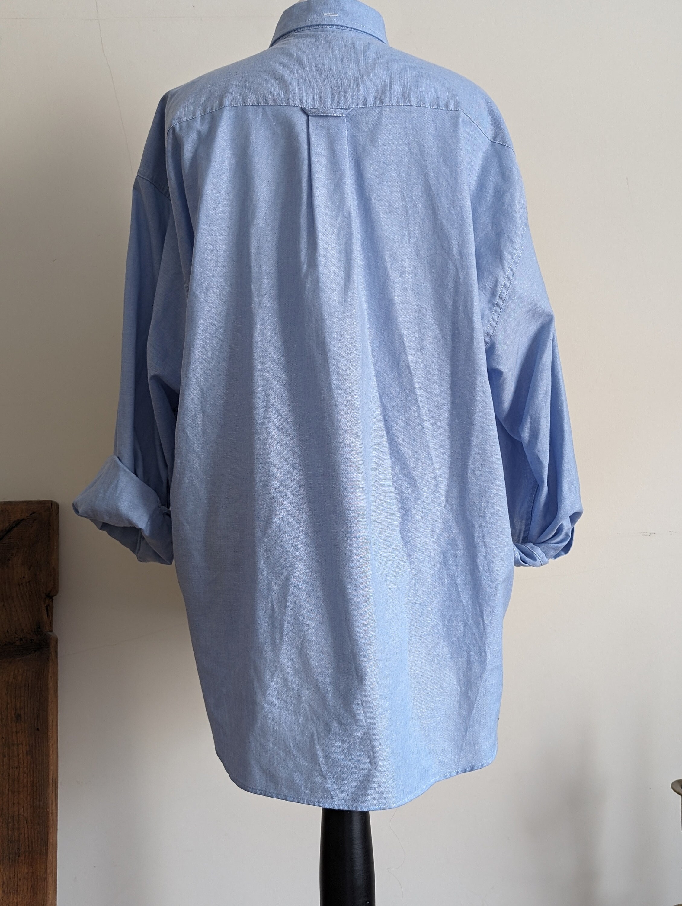 Blue Oversized Shirt Unisex Minimalist Style Comfy Blouse - Etsy