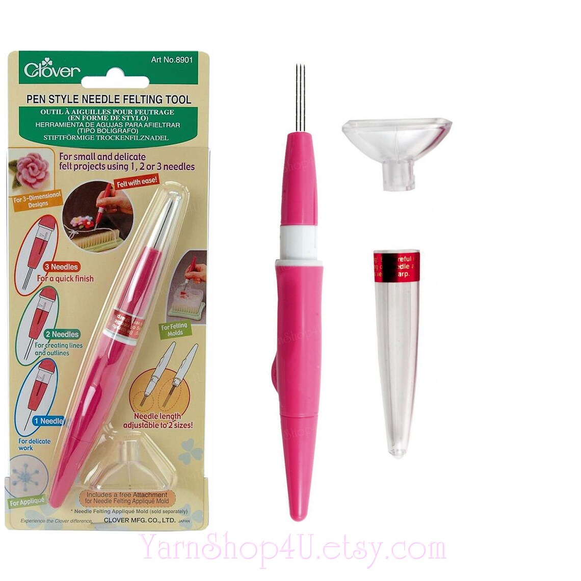 Clover Felting Tool Pen Style 3 Needles Customize to 2 or - Etsy