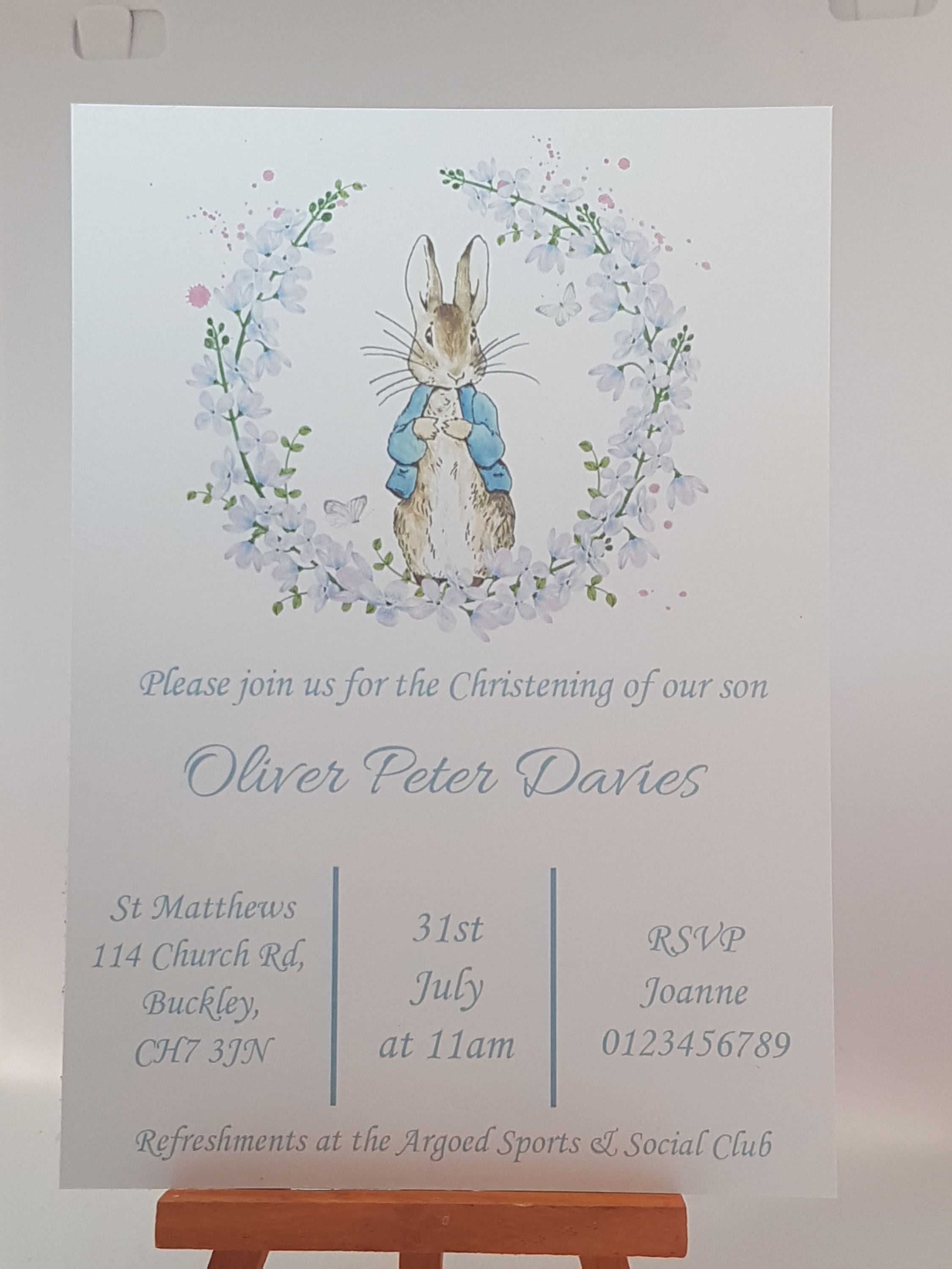 Peter Rabbit Christening Invitations Boys & Girls Packs of 10 Complete ...