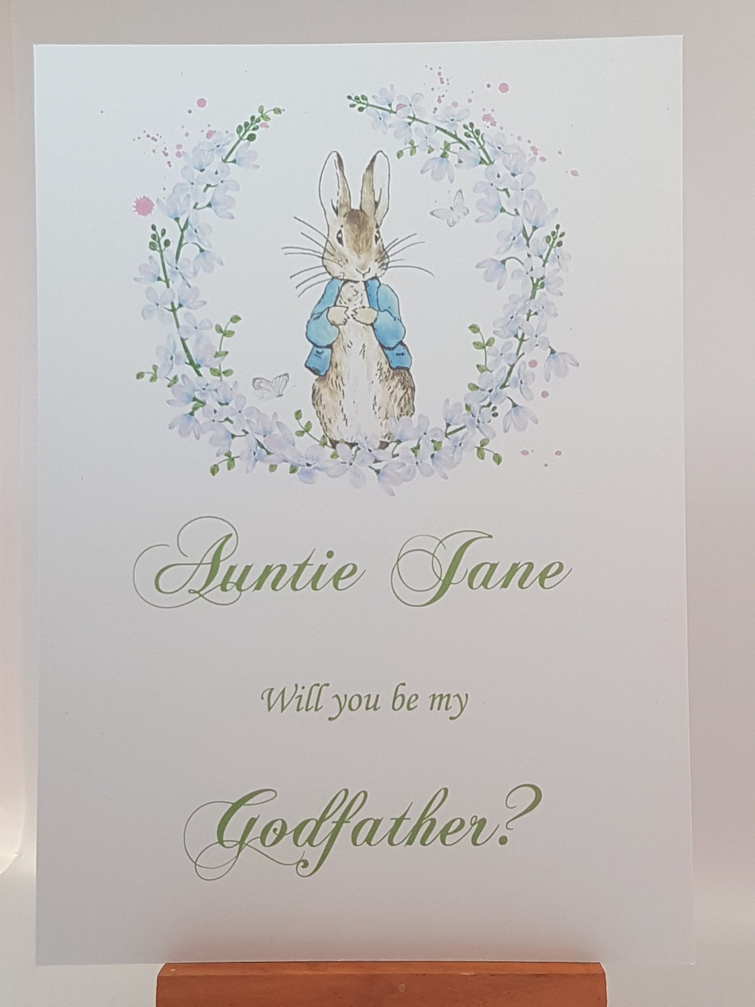 Will You Be My Godfather/mother/parent Cards Peter Rabbit Themed ...