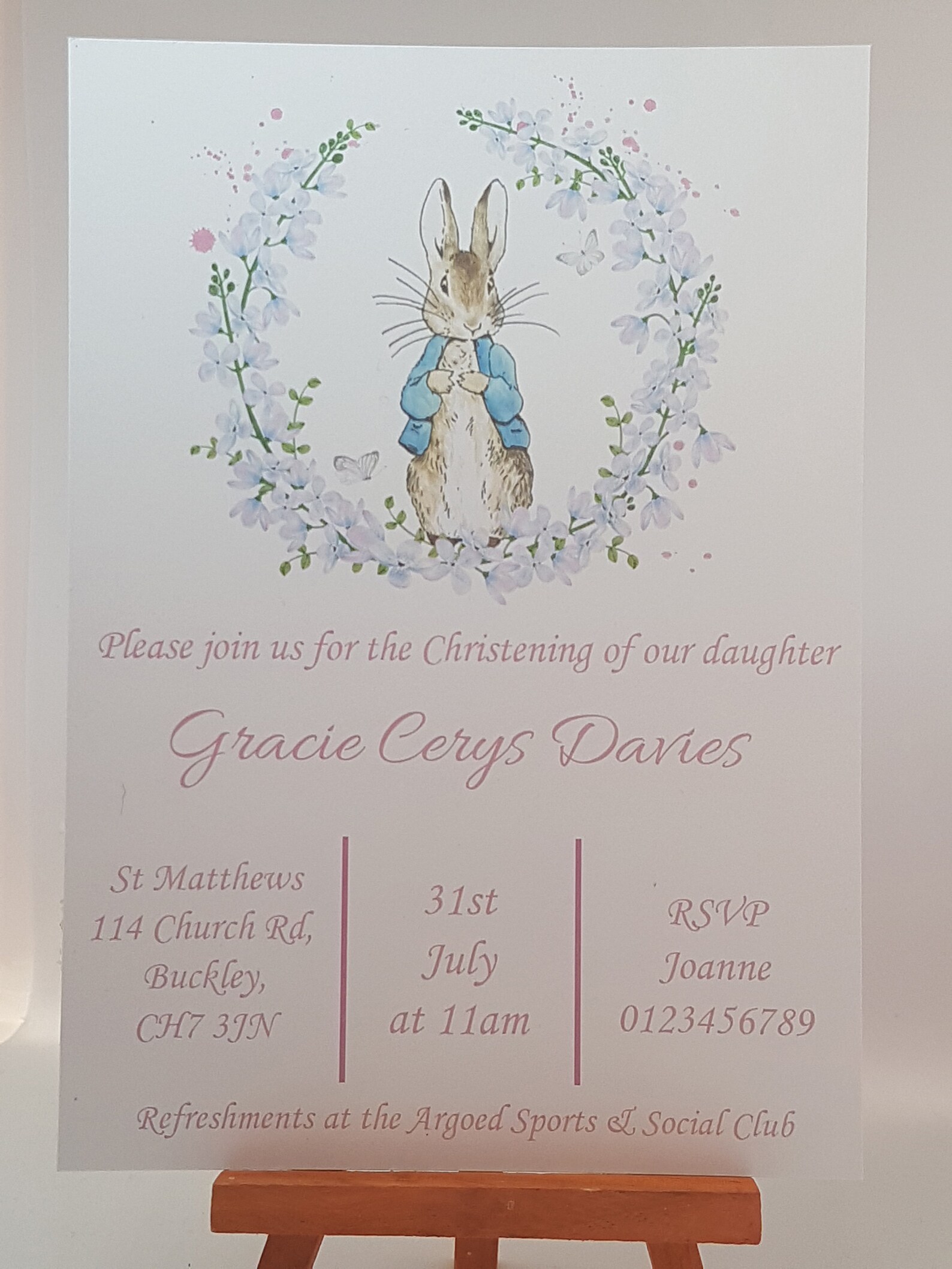 Peter Rabbit Christening Invitations Boys & Girls Packs of 10 Complete ...