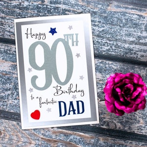 90th Birthday Card to a Fantastic Dad Card Heartfelt Sentiment Luxury ...