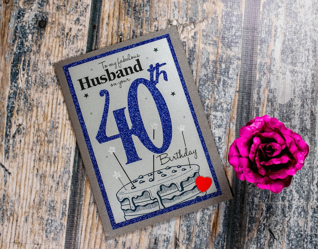 Husband 40th Birthday Card to My Wonderful Husband Heartfelt - Etsy