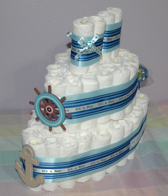 Boat Shaped Diaper Cake Boat Diaper Cake Etsy