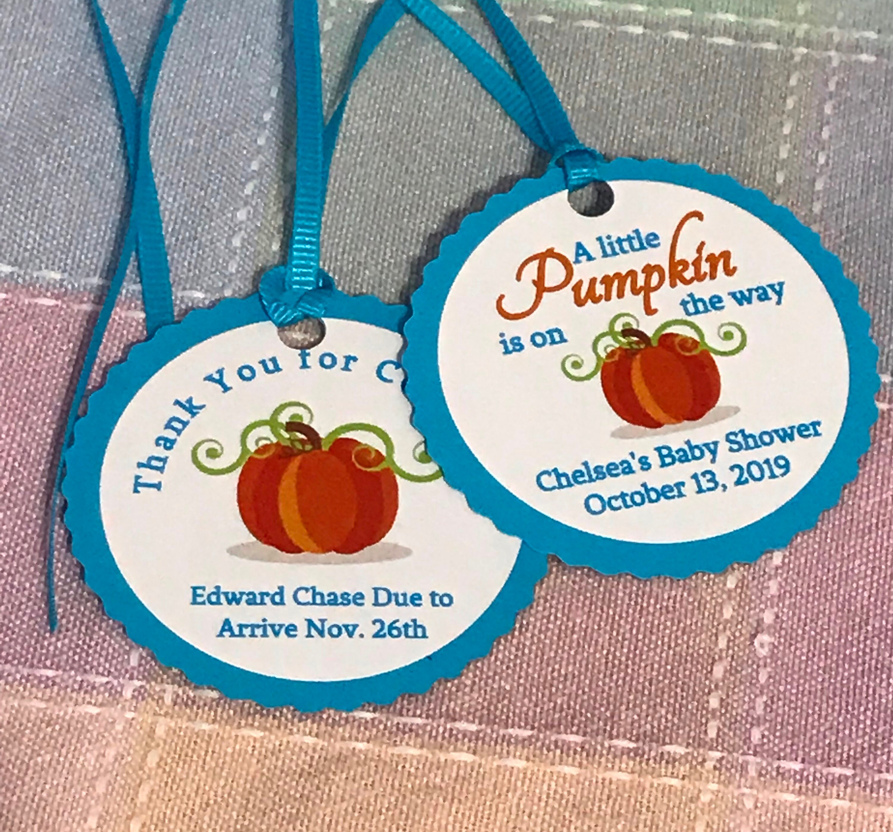 20 Lil Pumpkin Gift Tags for Favors Little Pumpkin Baby | Etsy