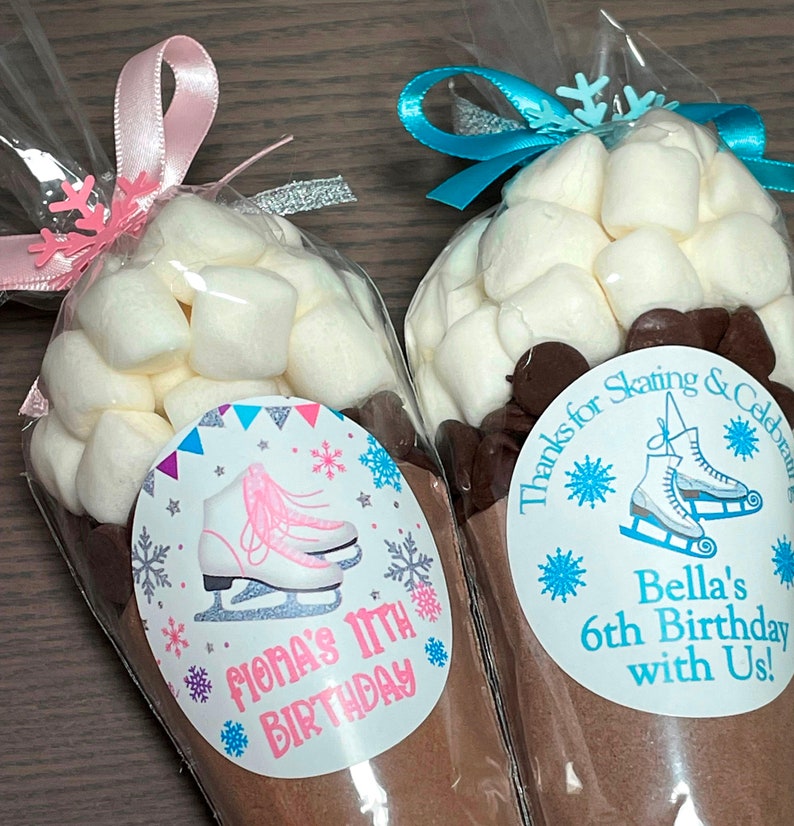 Personalized Ice Skating Party Hot Cocoa Favors - Etsy