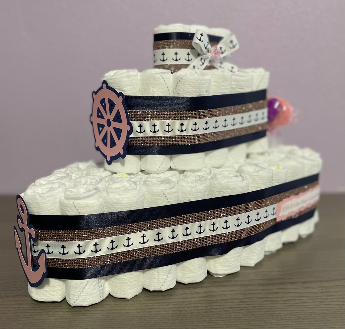 Nautical Diaper Cake Boat Diaper Cake Baby Boy Diaper Cake - Etsy Singapore