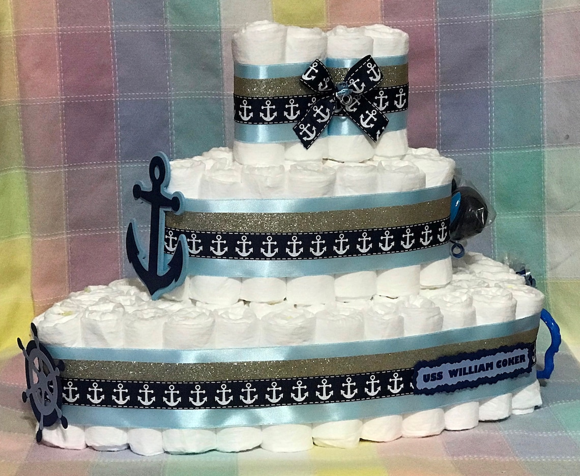 Nautical Diaper Cake Boat Diaper Cake Baby Boy Diaper Cake - Etsy Singapore
