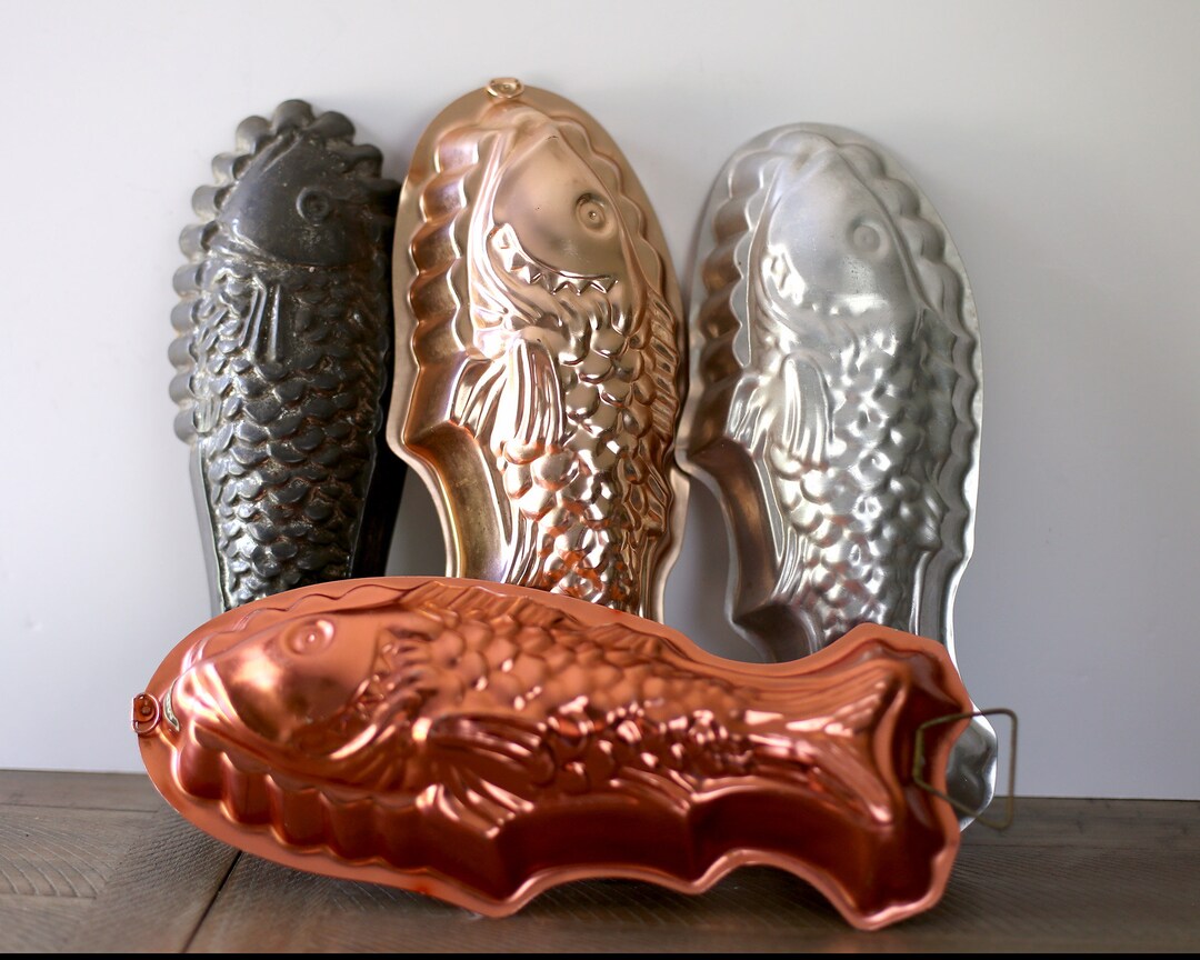 Vintage Copper Fish Molds, Jello Molds, Kitchen Decor Your Choice - Etsy