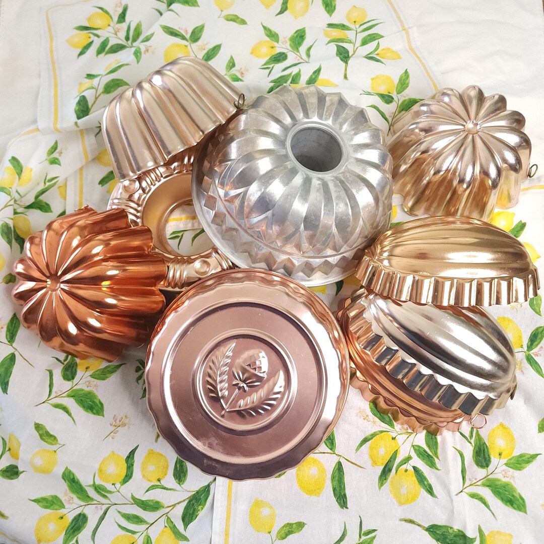 Vintage Copper Jello Molds for Farmhouse Kitchen Decor or Baking, Your ...