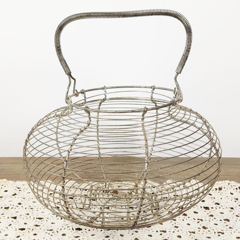 Rustic Wire Basket - Etsy