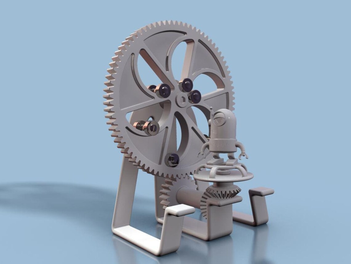 6 Channel Gear Drive Da Vinci Continuous Motion File STL for 3D - Etsy