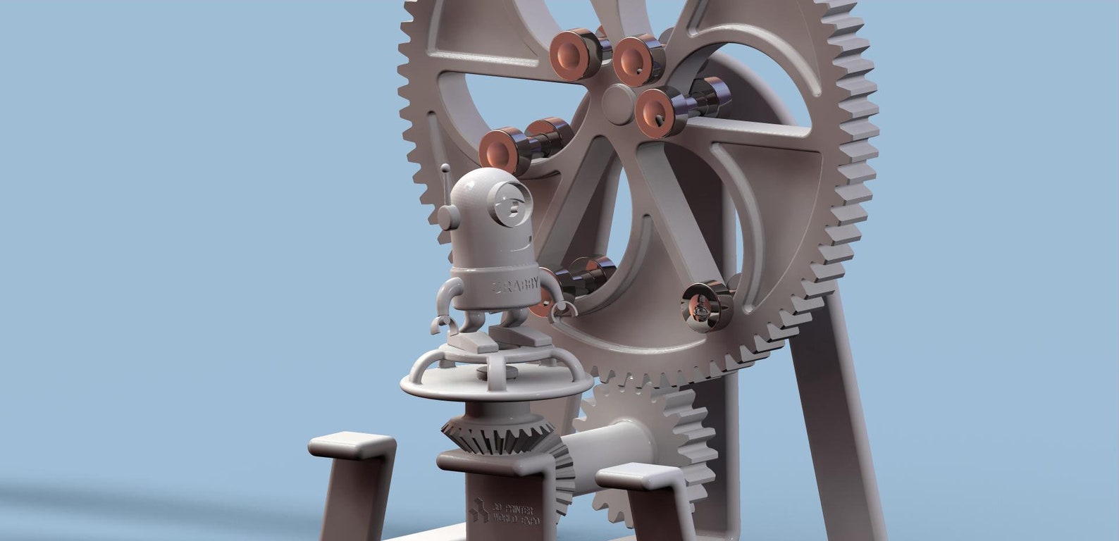 6 Channel Gear Drive Da Vinci Continuous Motion File STL for 3D - Etsy