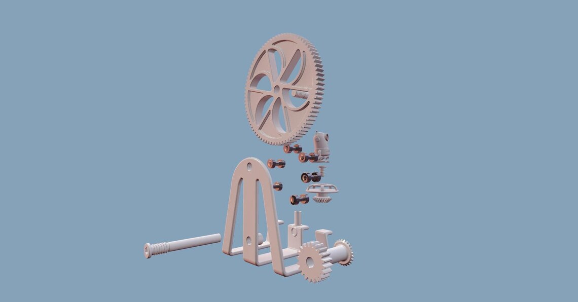 6 Channel Gear Drive Da Vinci Continuous Motion File STL for 3D - Etsy