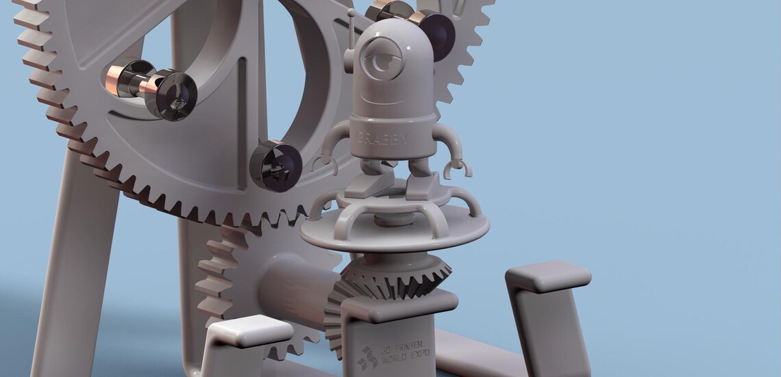 6 Channel Gear Drive Da Vinci Continuous Motion File STL for 3D - Etsy