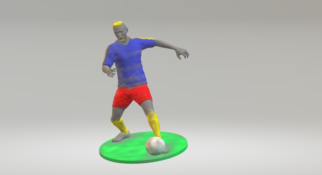 4 Football Player Models in Different Models 3d STL Football Player ...