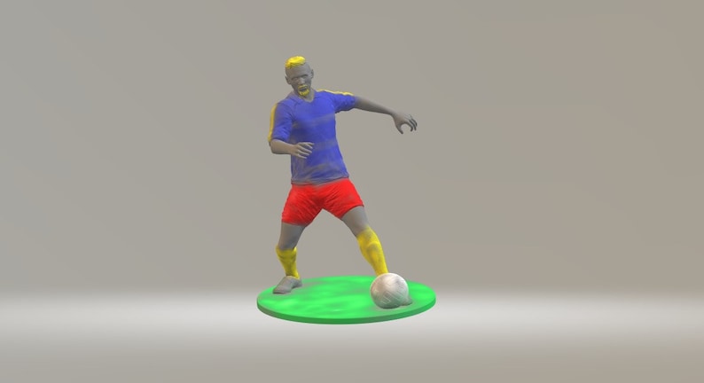 4 Football Player Models in Different Models 3d STL Football Player ...