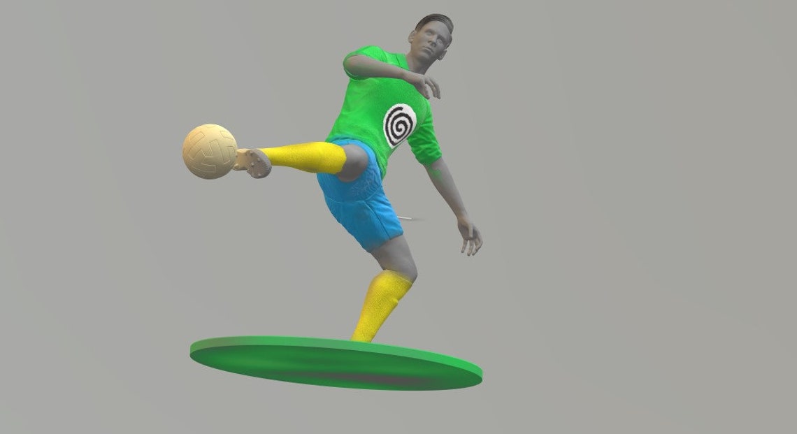 4 Football Player Models in Different Models 3d STL Football Player ...