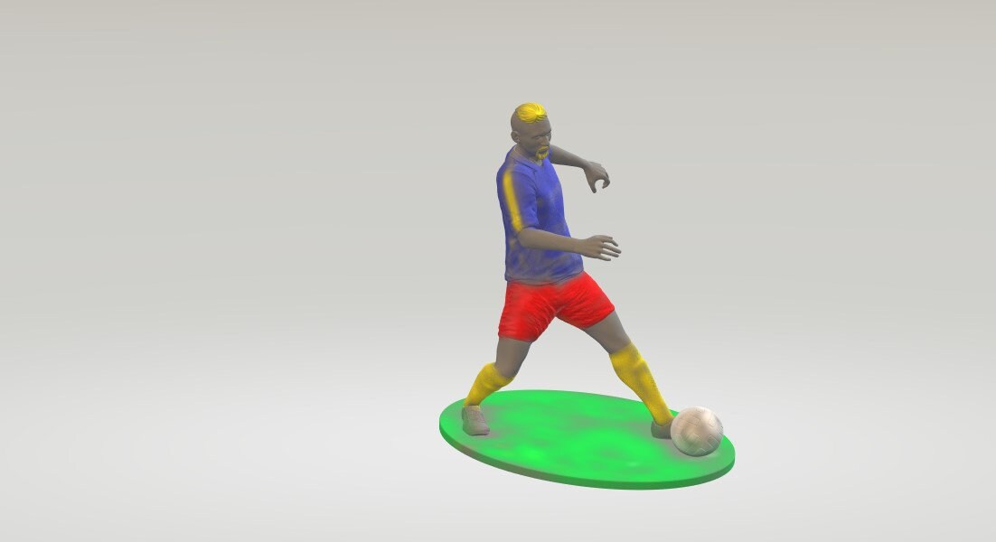 4 Football Player Models in Different Models 3d STL Football Player ...