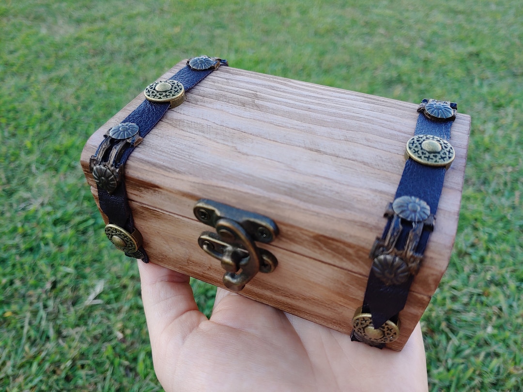 Miniature Treasure Chest, Small Treasure Chest, Rustic Mini Chest, Doll ...