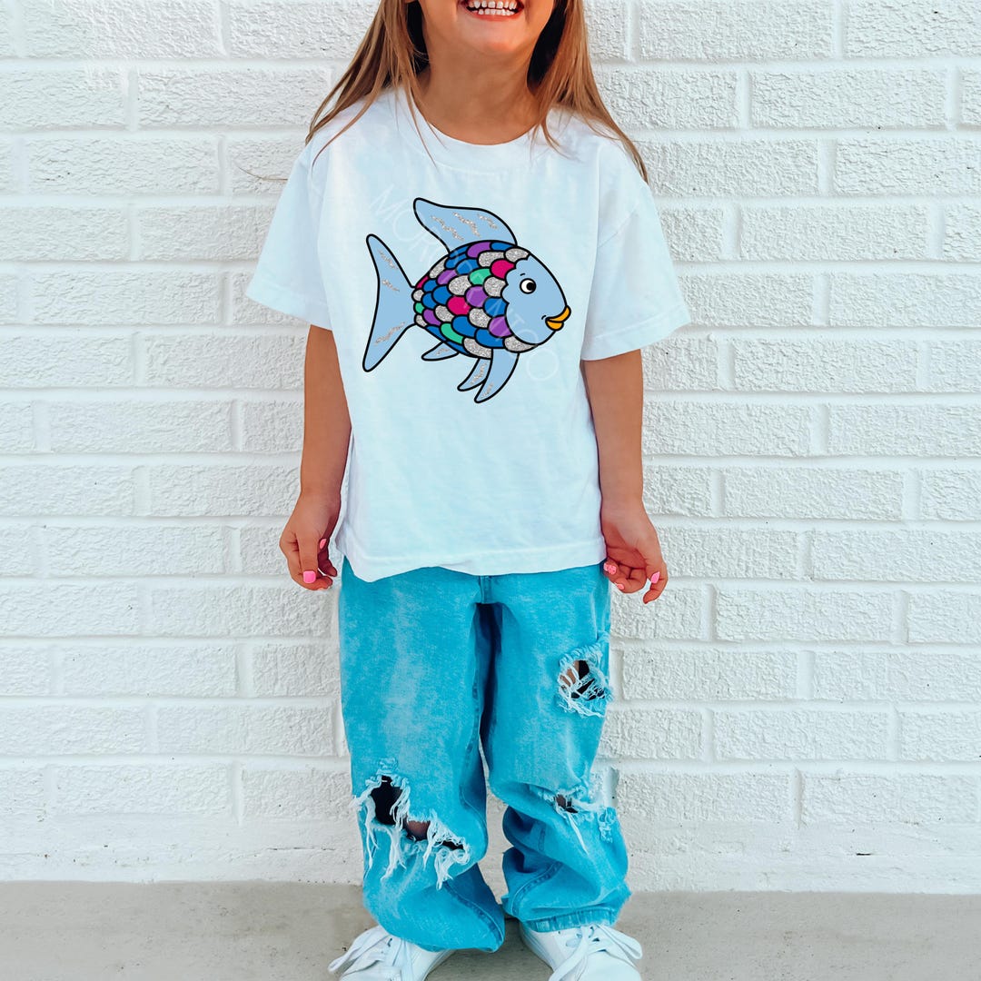 Kid's Rainbow Fish Shirt | Book Character Shirt | Kid's Shirt | Cute ...