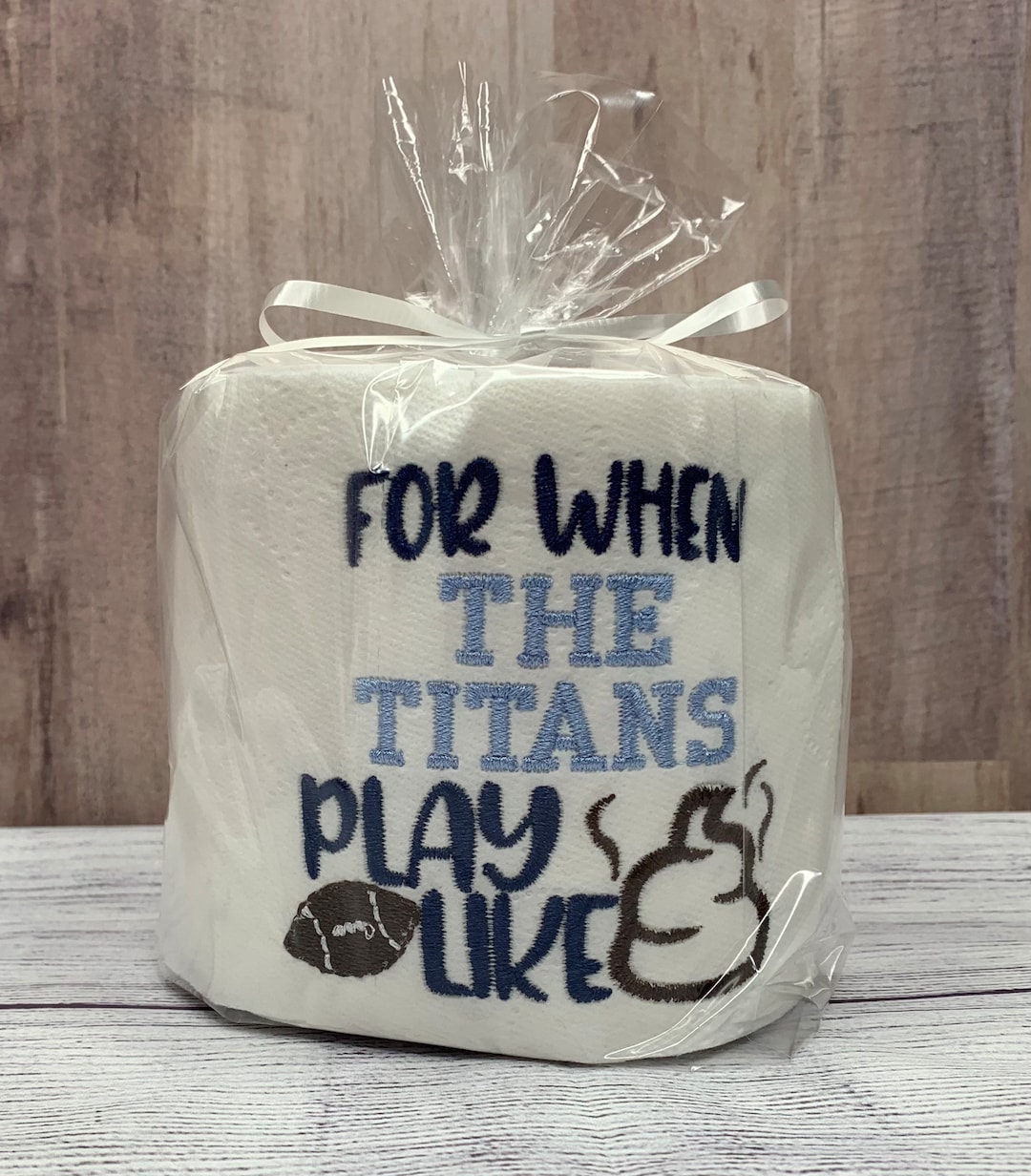 Tennessee Titans Embroidered Toilet Paper | Titans Funny Gift | Titans ...
