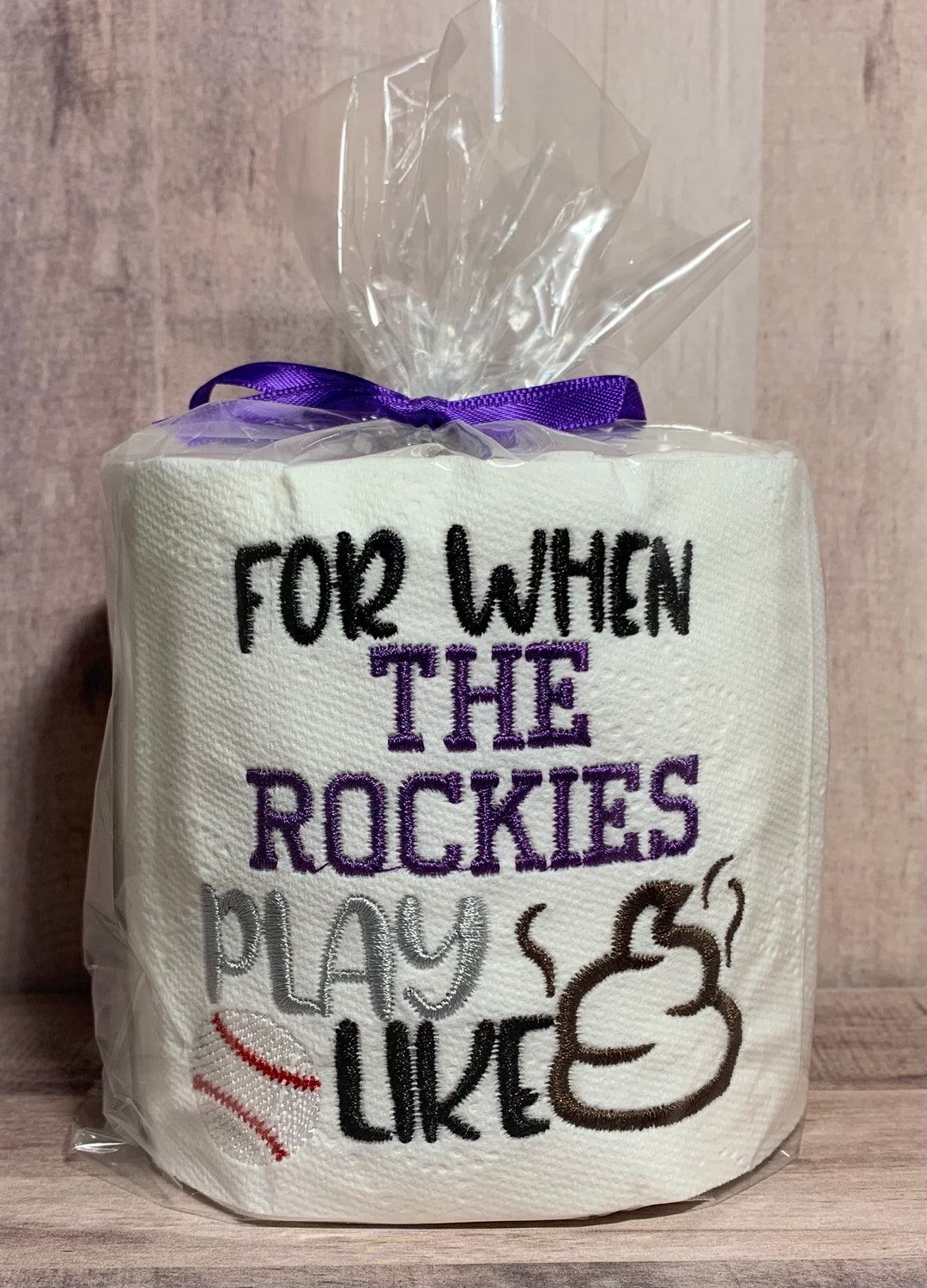 Embroidered Toilet Paper "for When the Rockies Play Like Crap ...