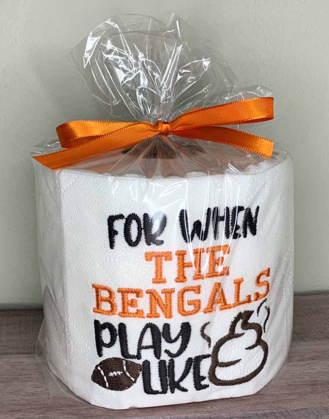 Bengals Embroidered Toilet Paper | Bengals Gag Gift | Bengals Potty ...