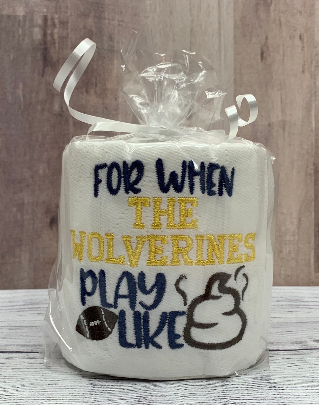 Wolverines Football Embroidered Toilet Paper | Wolverines Party Decor ...