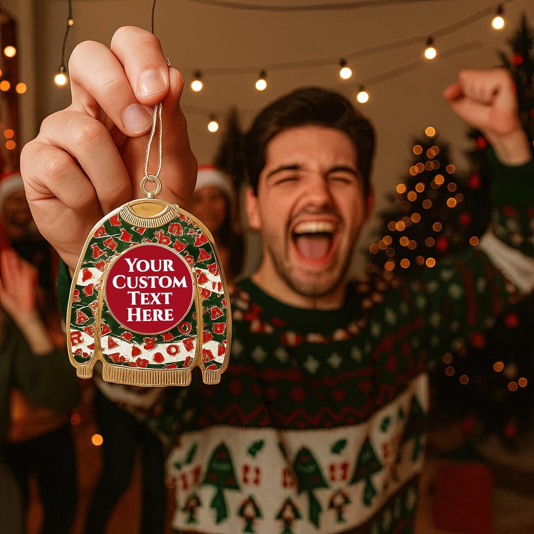 Christmas Ugly Sweater Contest Ornament Prizes | Custom Engraved for ...