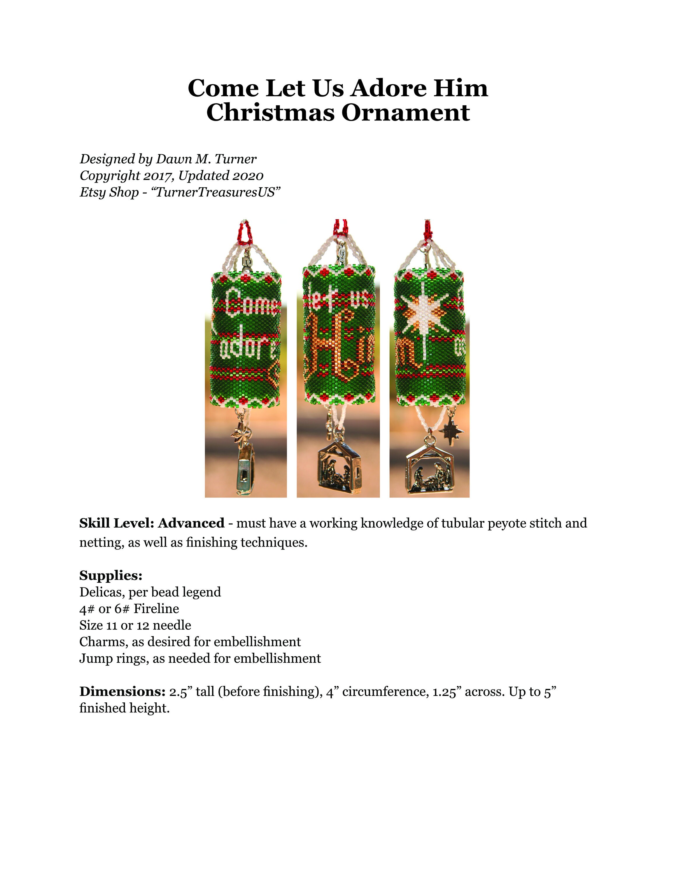 PATTERN, Come Let Us Adore Him - Etsy