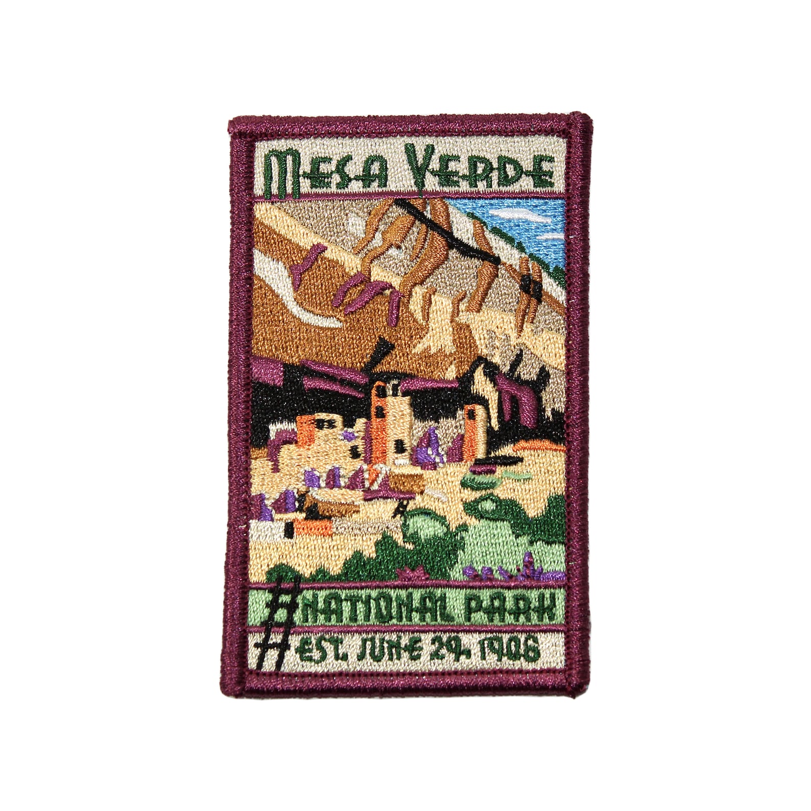 Official Mesa Verde National Park Souvenir Iron-on Patch Colorado ...