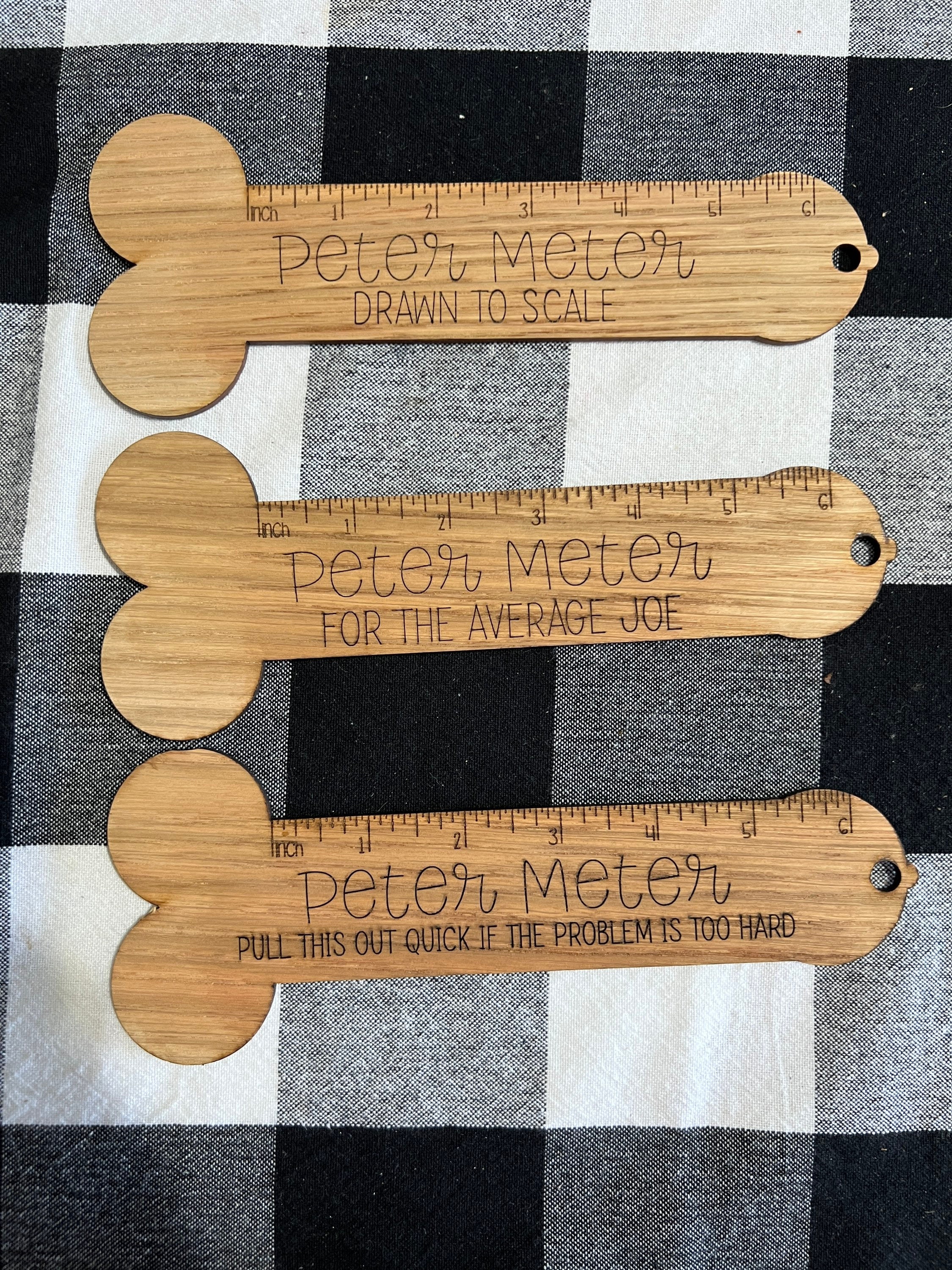 Peter Meter-wood Engraved and Cut- Gag Gift- Funny- - Etsy