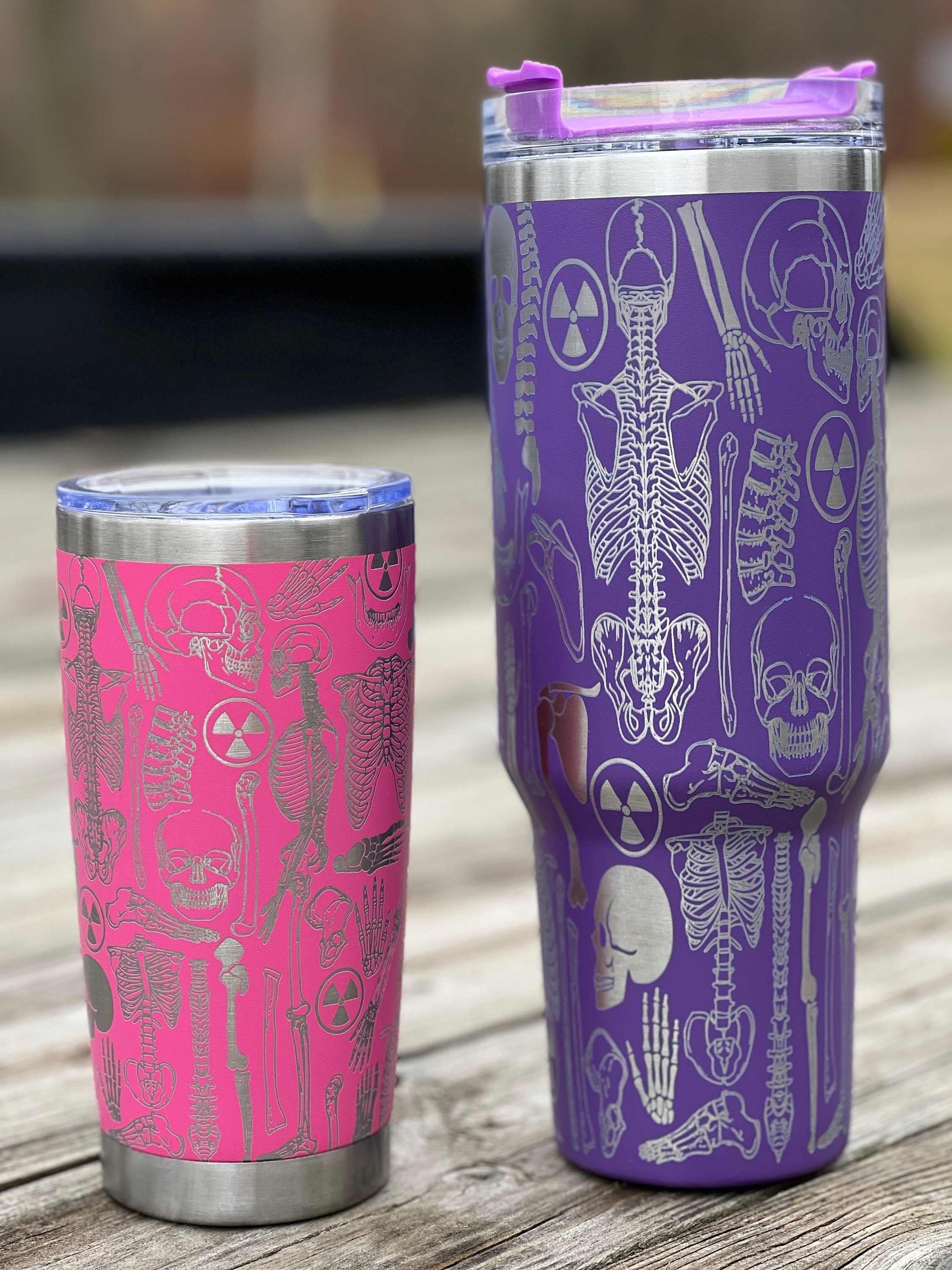 Laser Engraved Bones-skeleton-xray Tech- Radiology Themed Cup-20oz-40oz ...