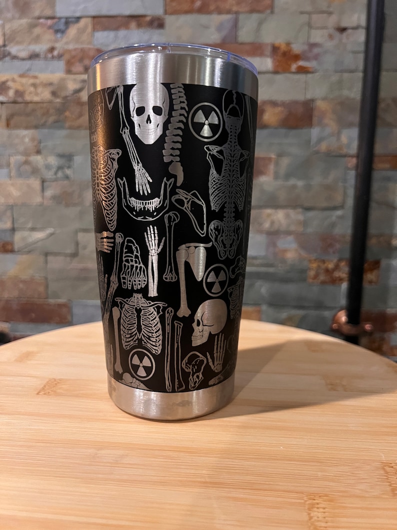 Laser Engraved Bones-skeleton-xray Tech- Radiology Themed Cup-20oz-40oz ...