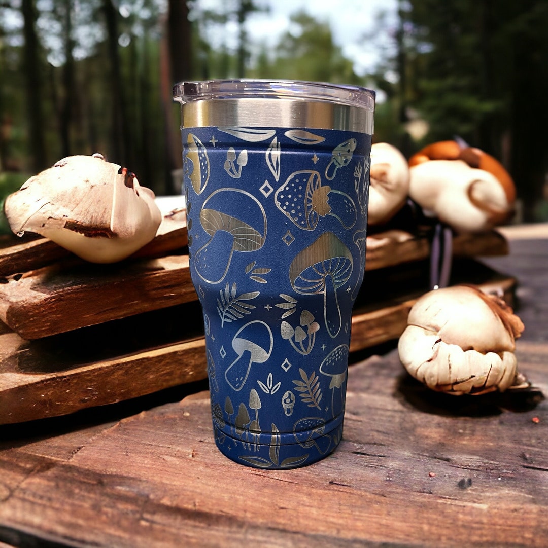 Laser Engraved Mushroom Cup-engraved Tumbler-mushrooms-stars- 20oz-30oz ...