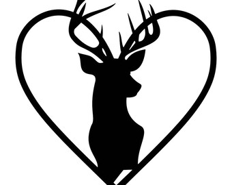 Deer heart svg | Etsy