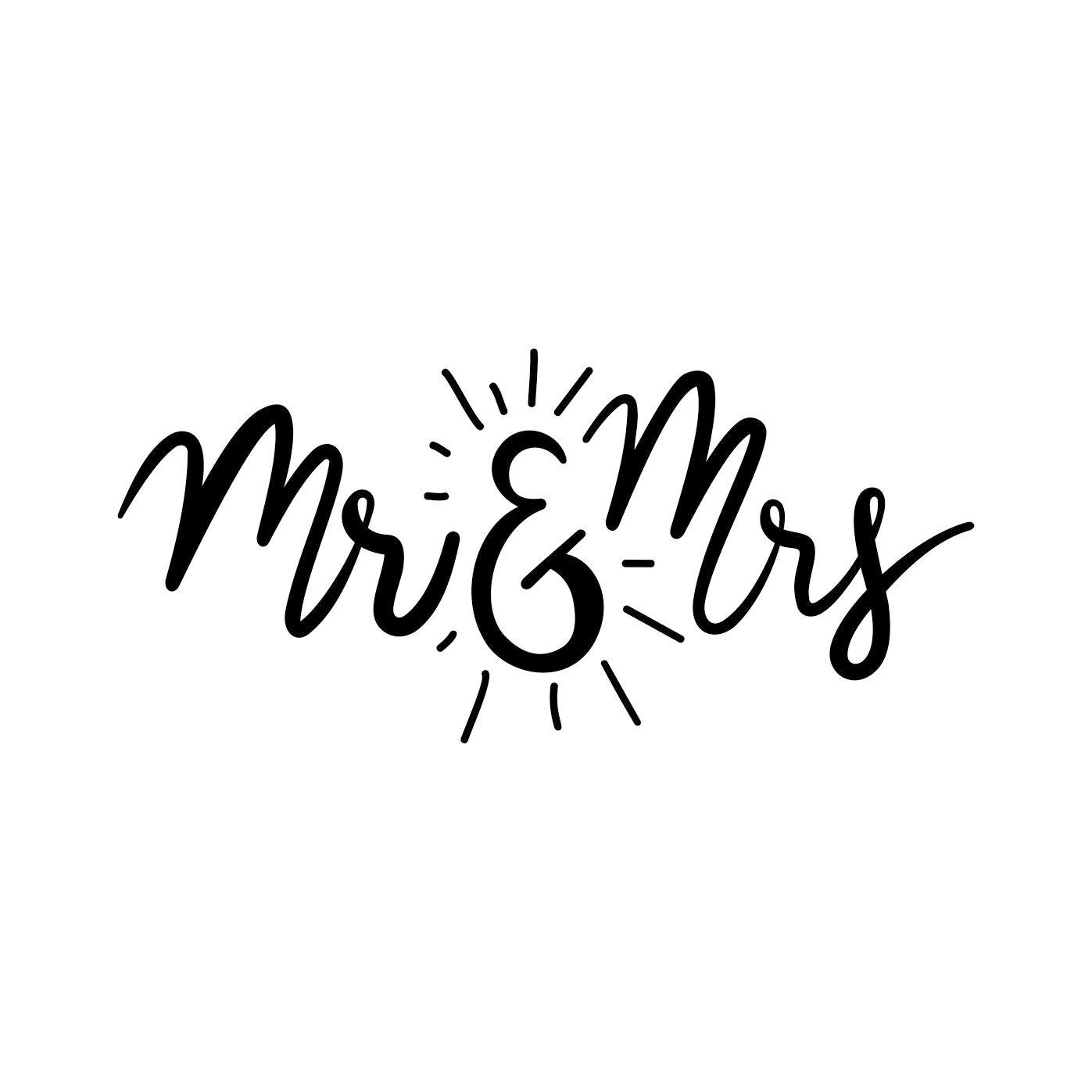 Just Married Wedding Mr and Mrs Graphics SVG Dxf EPS Png Cdr | Etsy