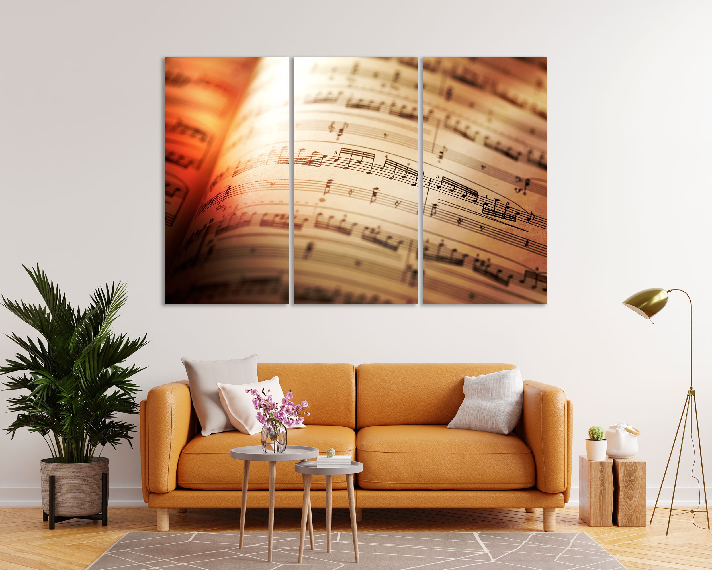 Music Notes at Sunlight Art for Wall, Vintage Music Decor Home, Music ...
