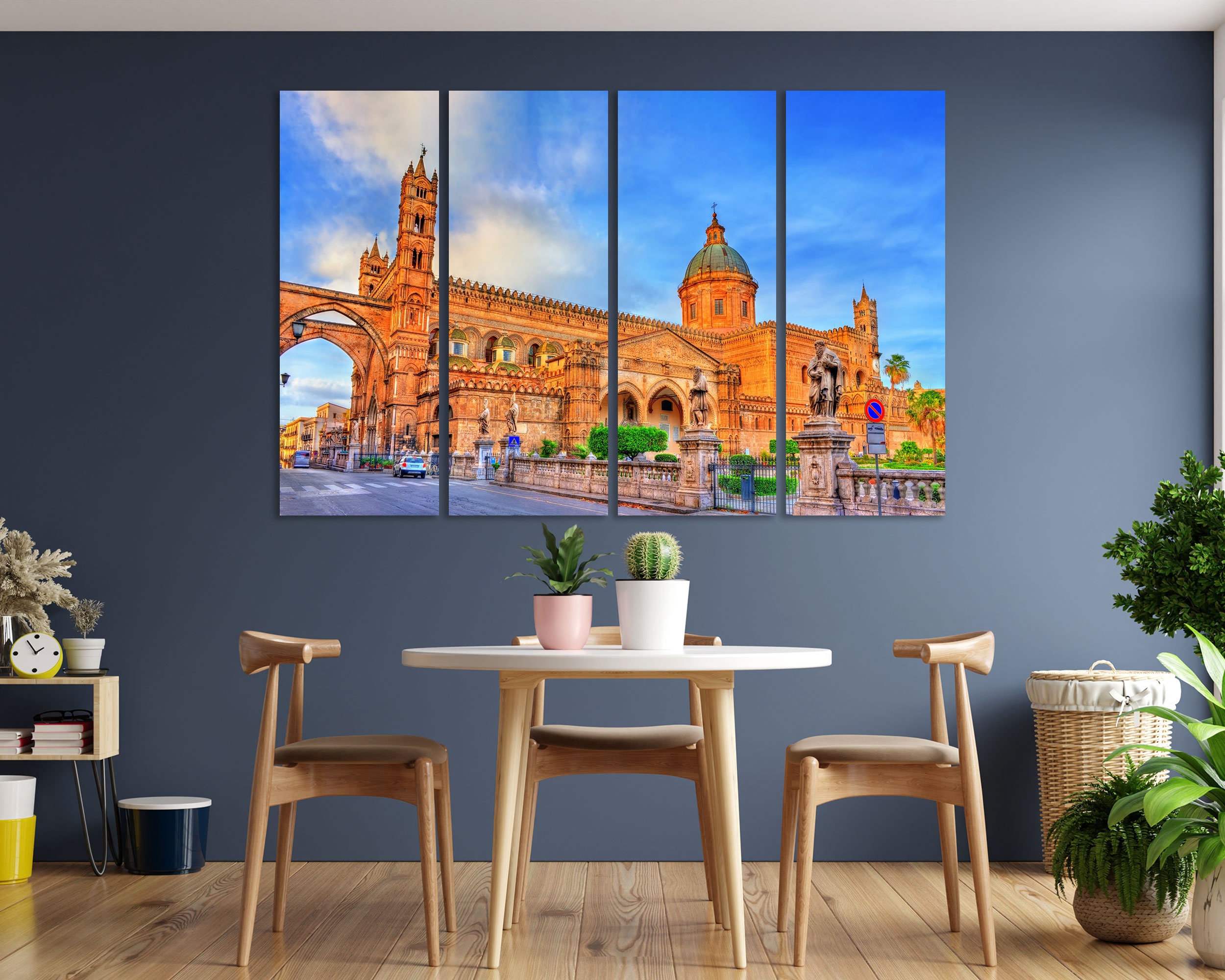 Palermo Cathedral in Sicily Art for Wall, Sicily City Print Canvas ...