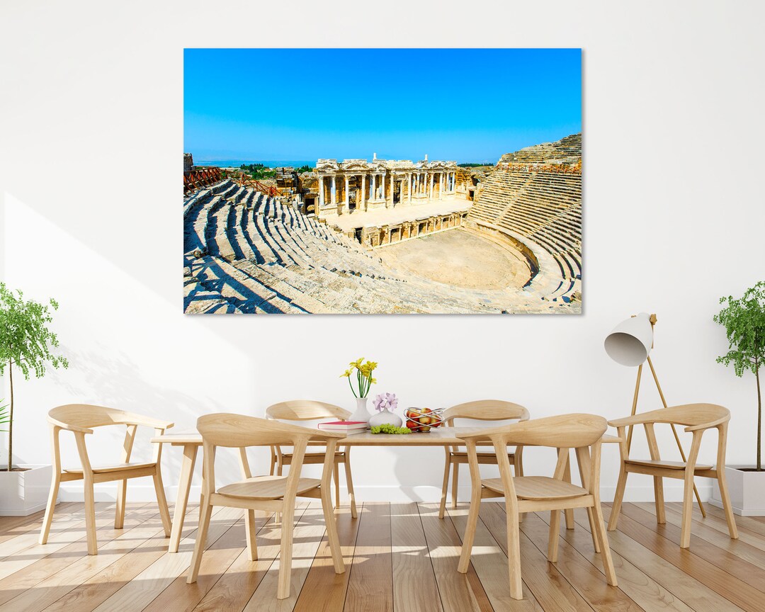 Amphitheater Pamukkale in Turkey Decor for Wall, Ancient Amphitheatre ...